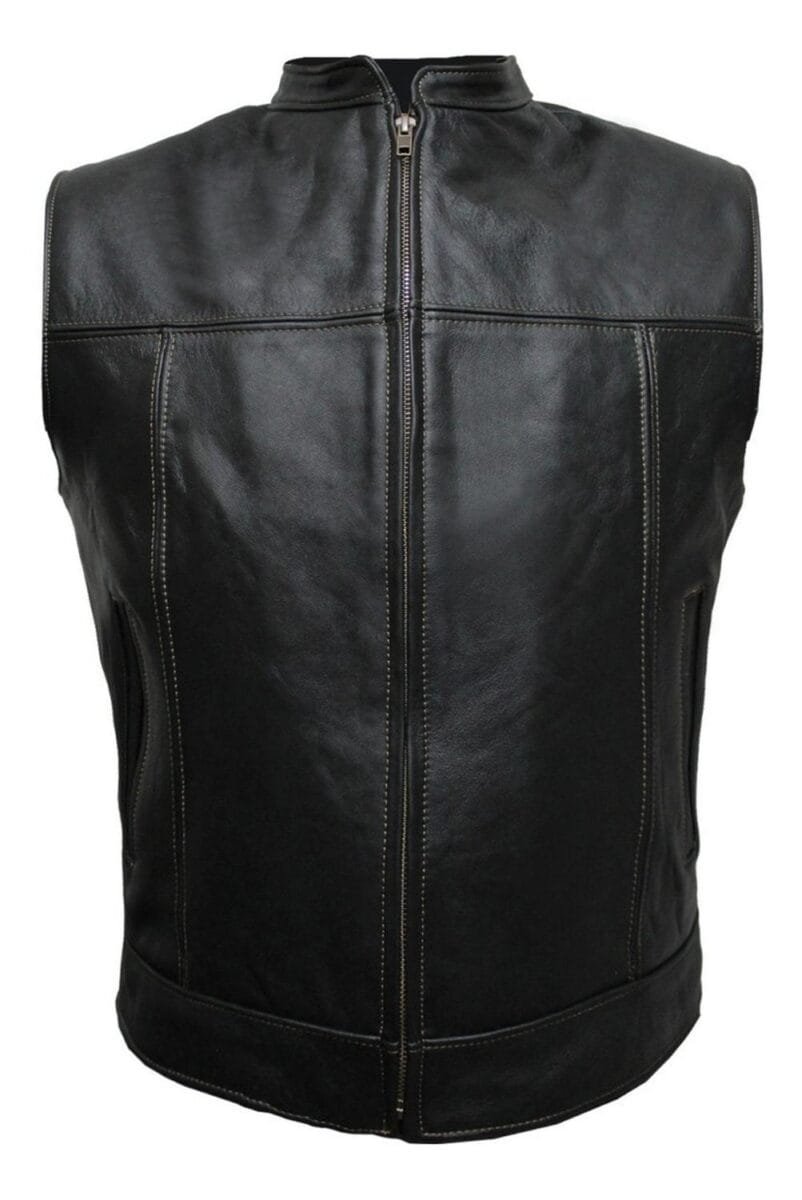 Chaleco de piel para hombre Ch80 - cecenayarce.com